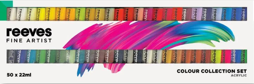 Reeves Acrylic Colour 22ml Set 50 – theartshop.com.au