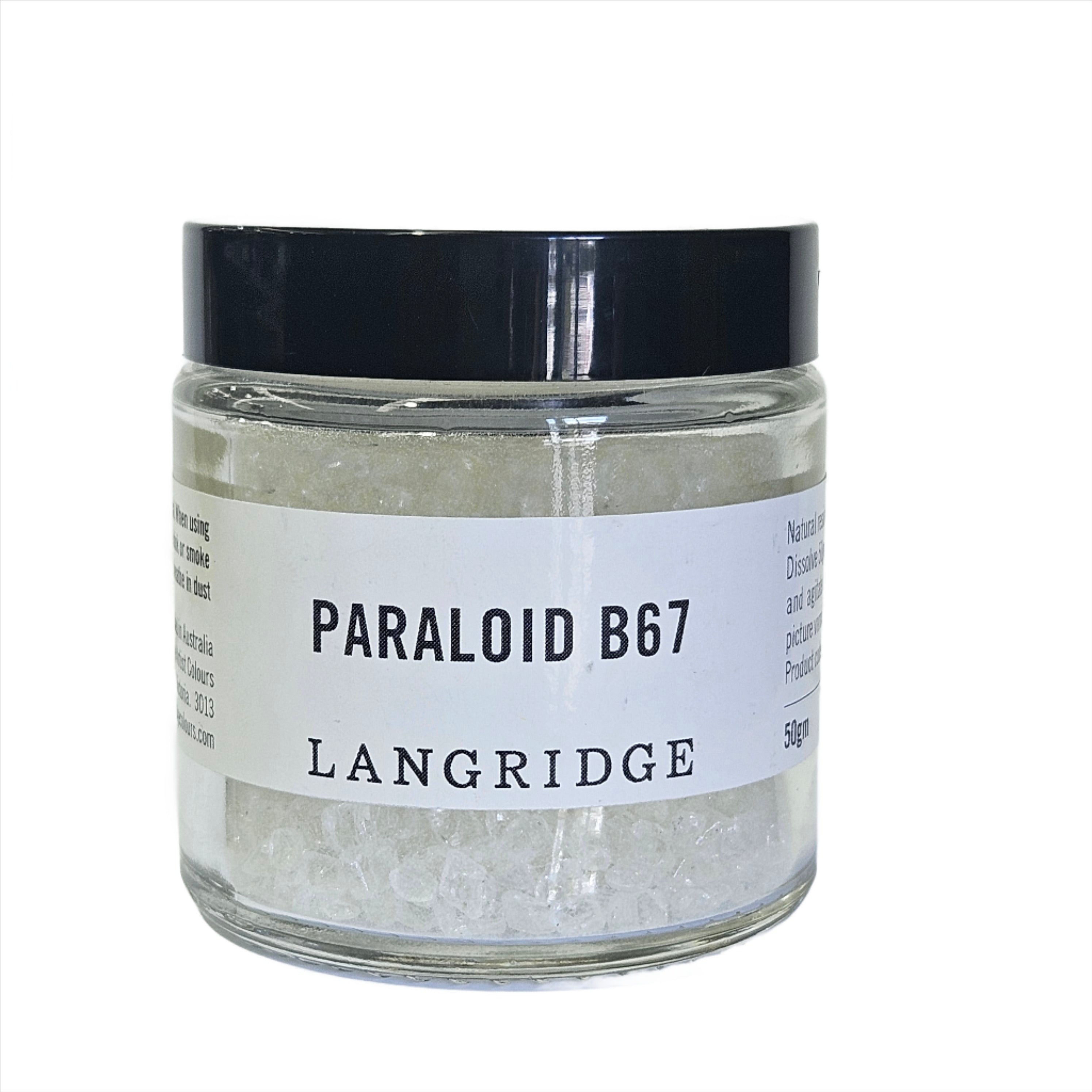 Langridge Paraloid B67 50g – theartshop.com.au