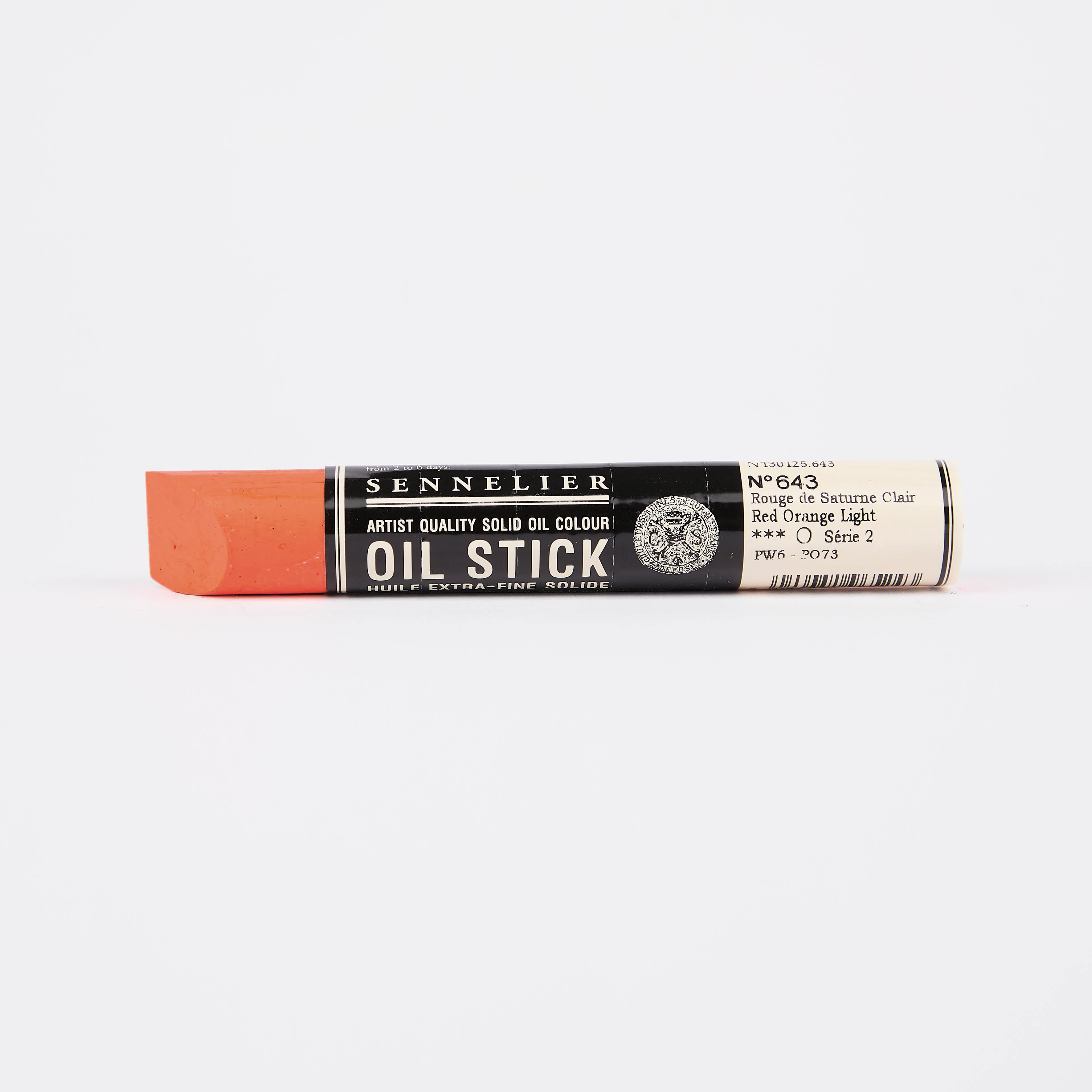 Sennelier Artist Oil Paint Stick 38ml 643 Red Orange Light – theartshop ...