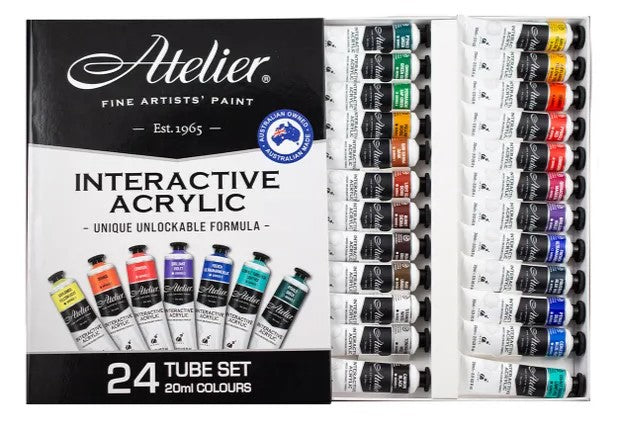 Atelier Interactive Artist 20ml Acrylic Paint Set of 24 Colours ...