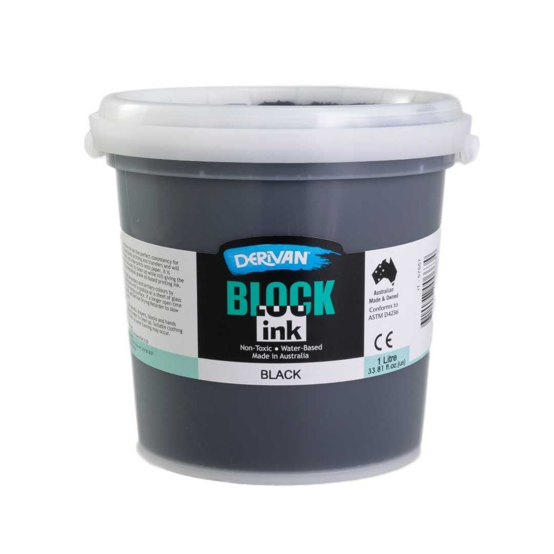 Derivan Block Ink Black 1 litre – theartshop.com.au