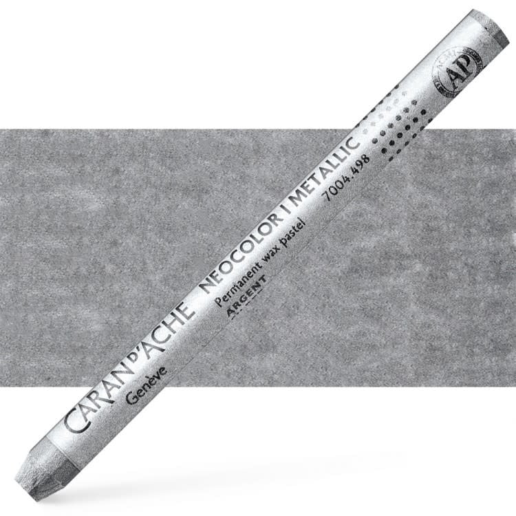 Caran d'Ache Neocolor I Wax Oil Pastel 498 Metallic Silver – theartshop ...