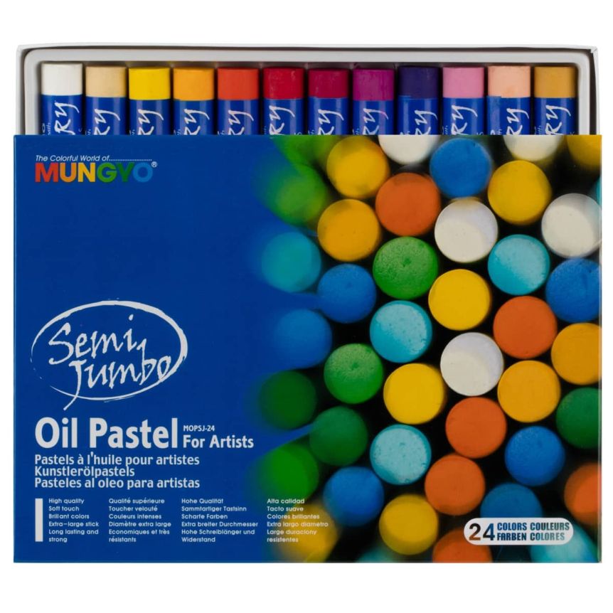 Mungyo Semi Jumbo Oil Pastels Set 24 – theartshop.com.au