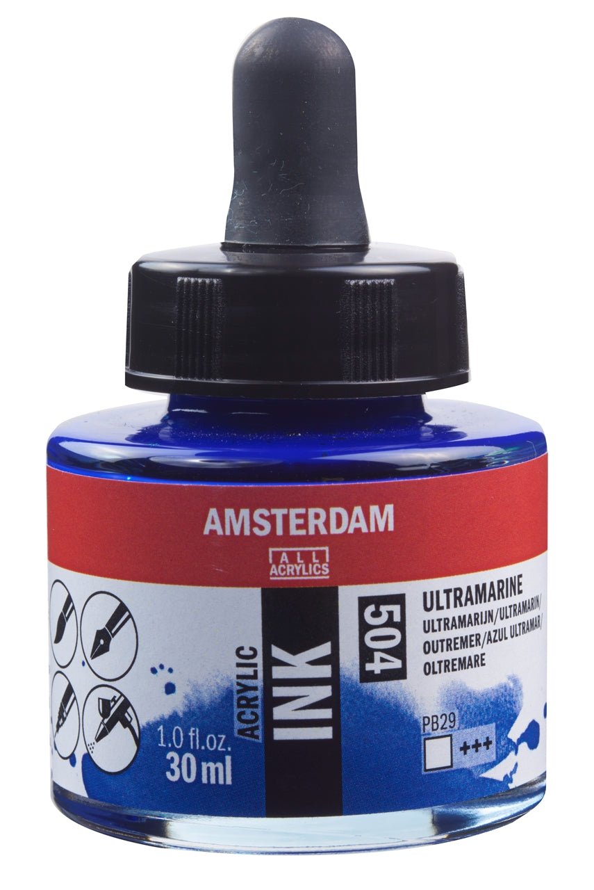 Amsterdam Ink 30ml 504 Ultramarine – theartshop.com.au