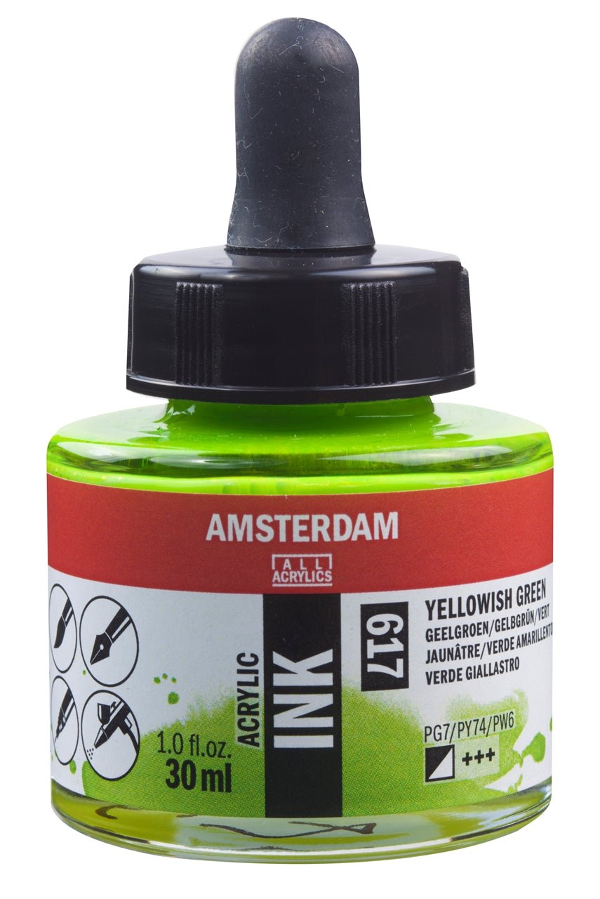 Amsterdam Ink 30ml 617 Yellowish Green – theartshop.com.au