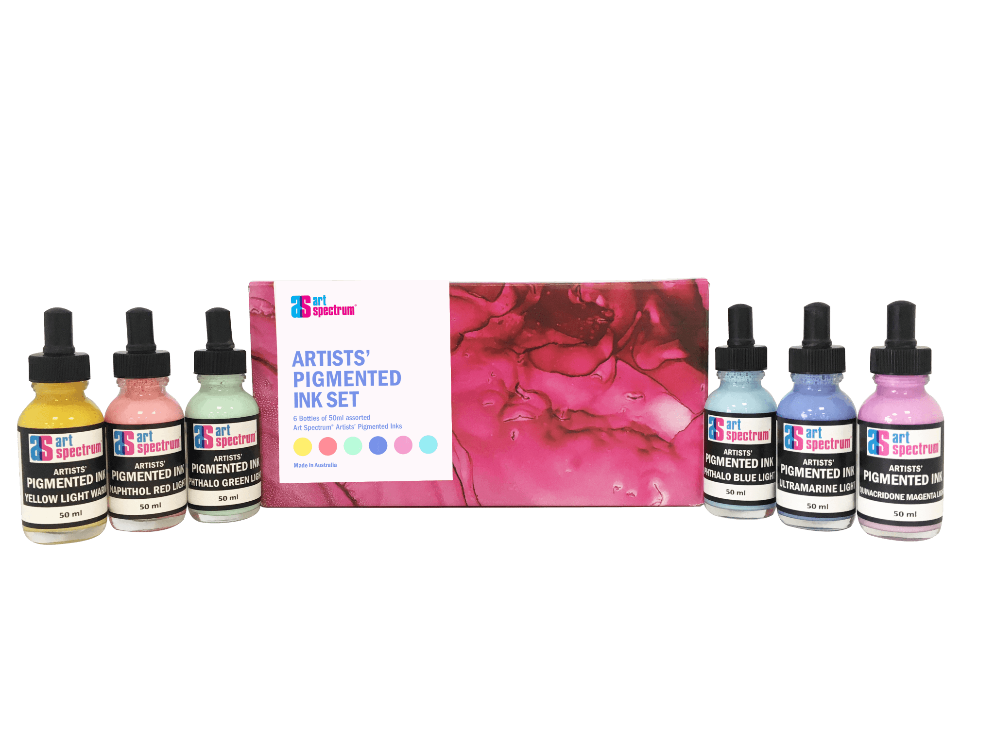 Art Spectrum Pigmented Ink Set of 6 Opaque Lights – theartshop.com.au