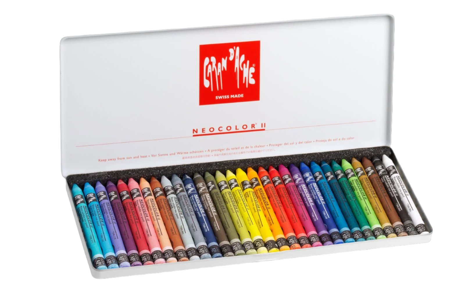 Caran d'Ache Neocolor II Water-Soluble Wax Pastel Tin 30 Colours ...