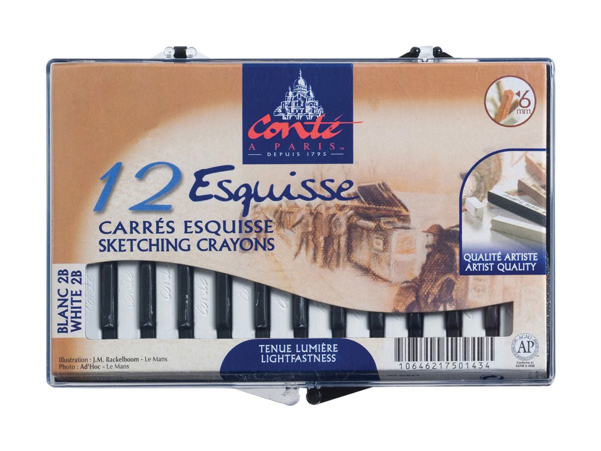 Conte Crayons White 2B Colours - Set 12 – theartshop.com.au