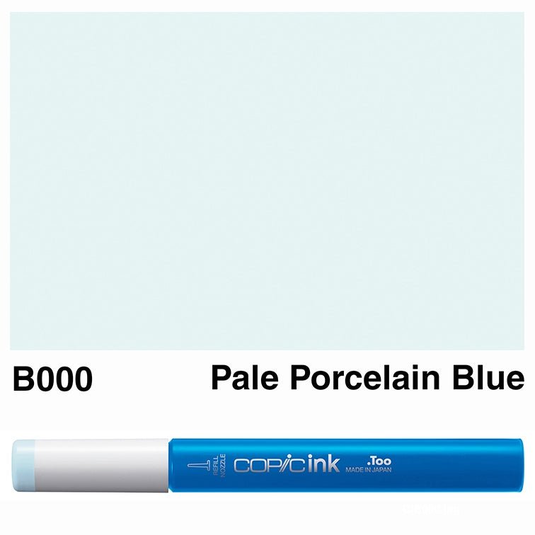 Copic Various Ink B000 Pale Porcelain Blue – theartshop.com.au
