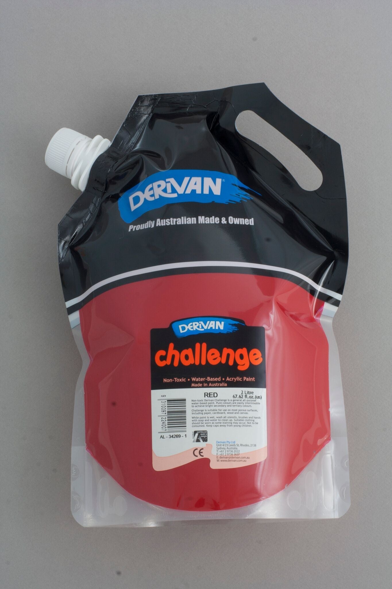 Derivan Challenge 2 Litre Red – theartshop.com.au