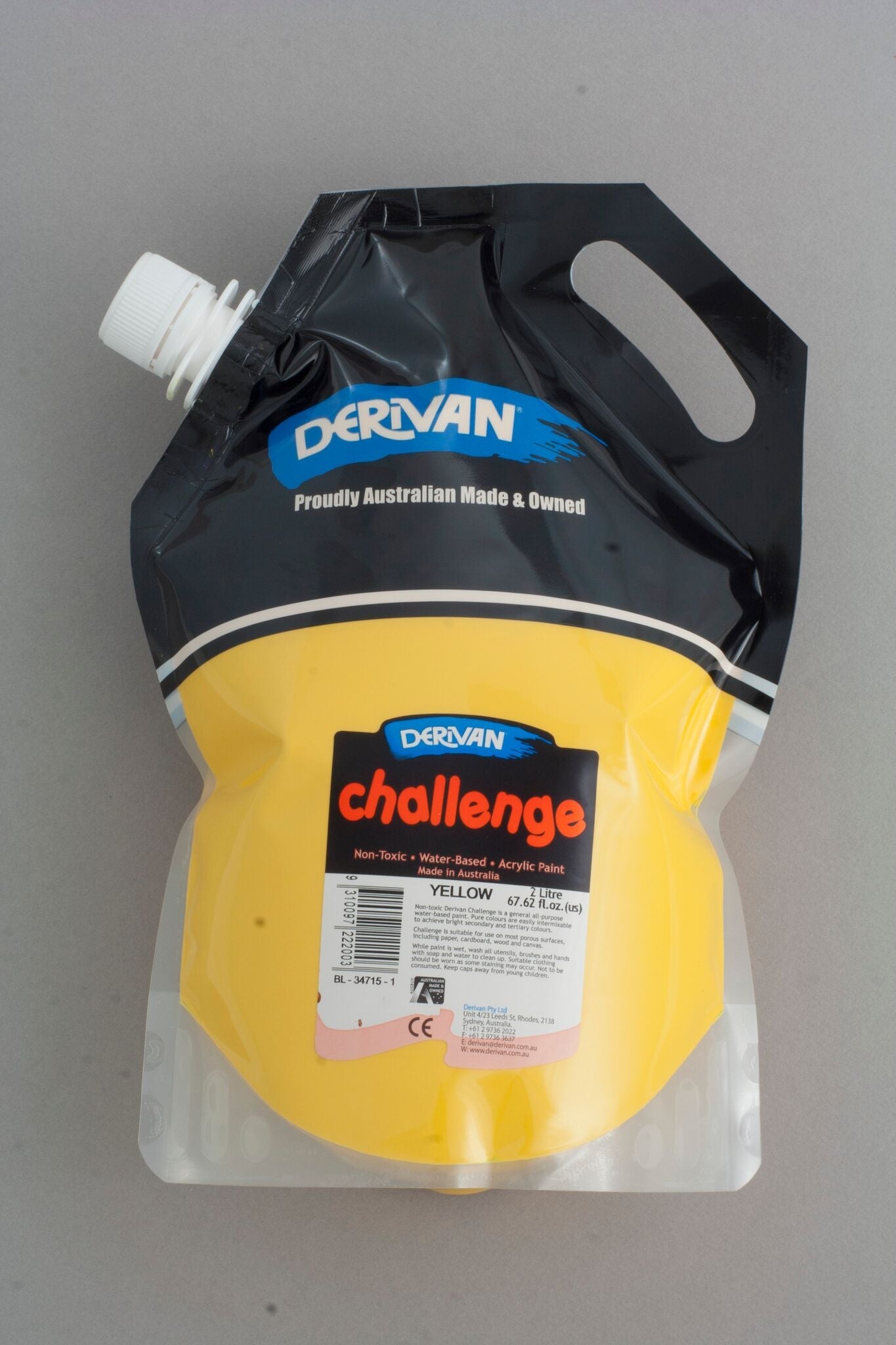 Derivan Challenge 2 Litre Yellow – theartshop.com.au