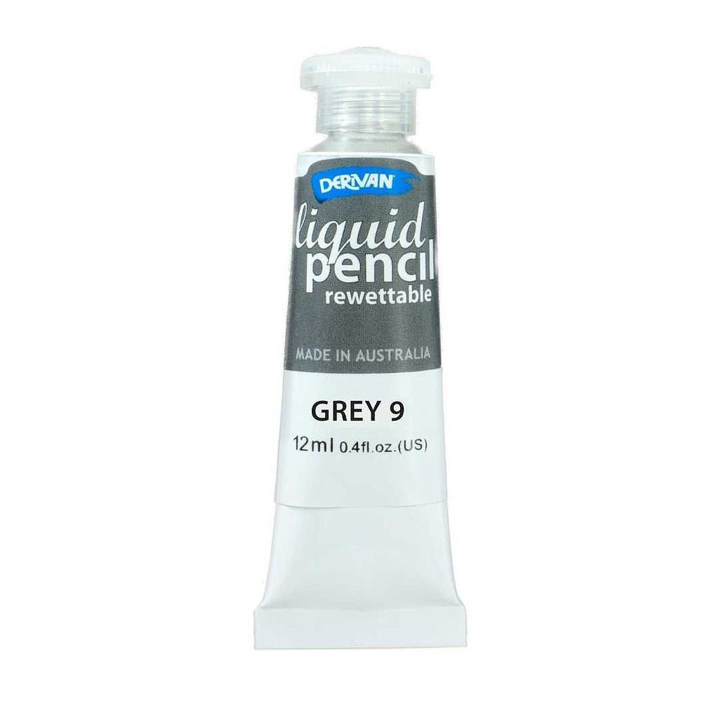 Derivan Liquid Pencil 50ml Rewettable Grey 9 – theartshop.com.au