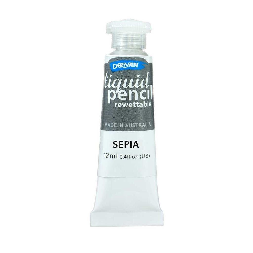 Derivan Liquid Pencil 50ml Rewettable Sepia – theartshop.com.au