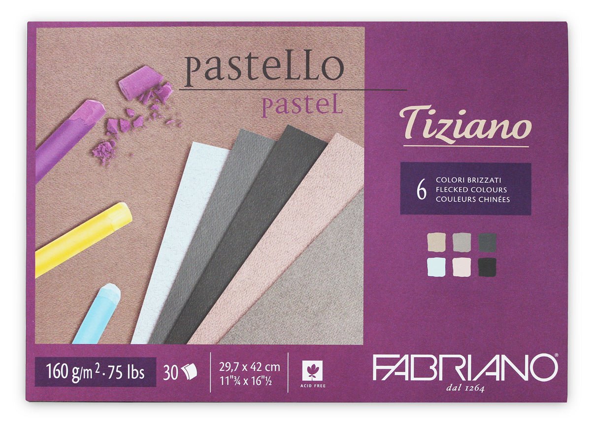 Fabriano Tiziano Pastel Pad A3 Flecked Colours Pad 160gsm 30 Sheets ...