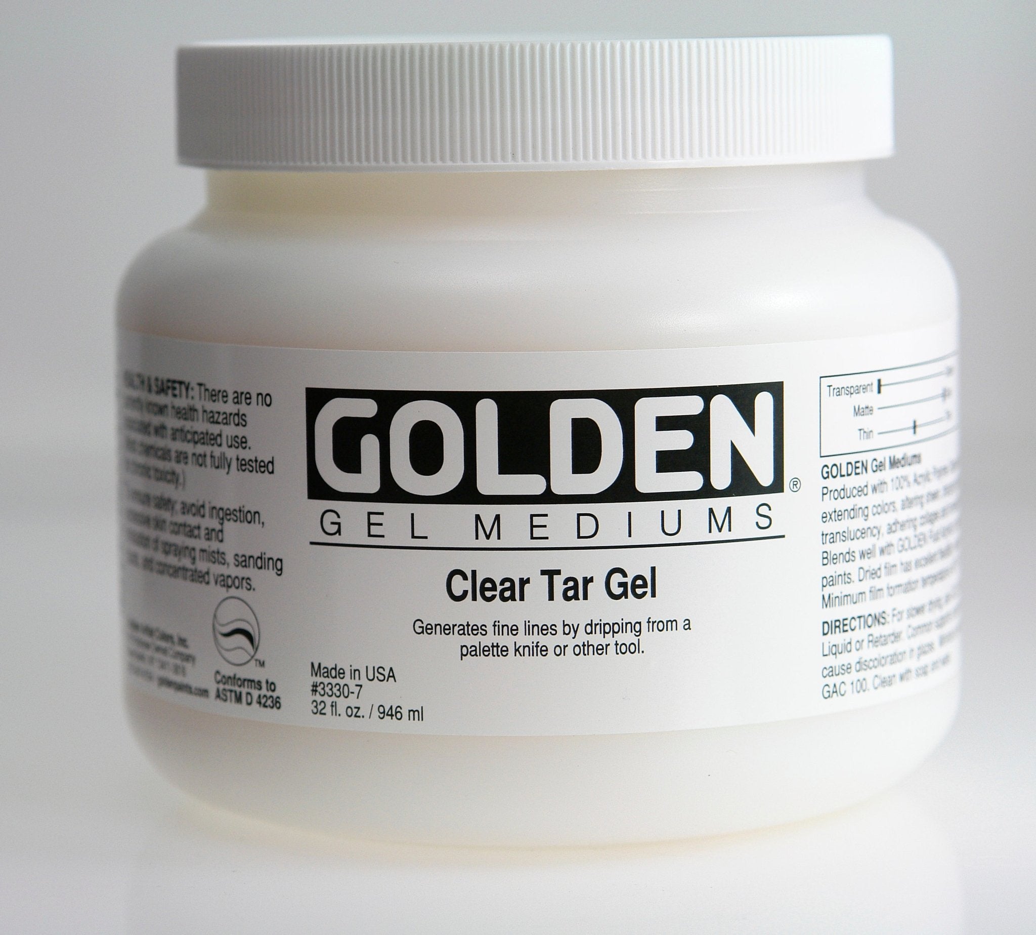 Golden Clear Tar Gel 946ml – theartshop.com.au