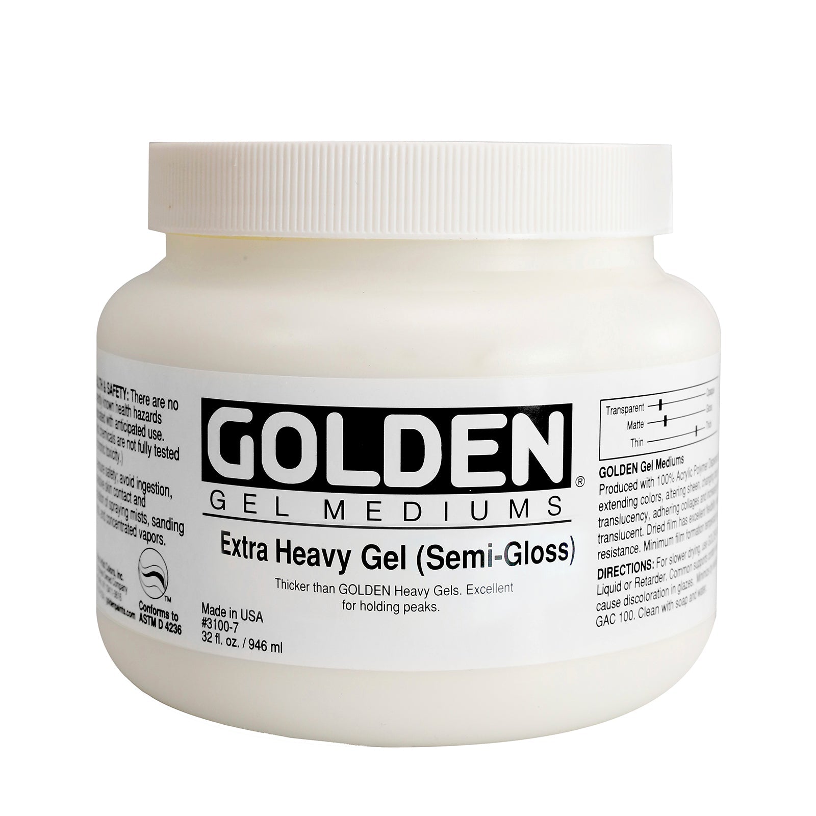 Golden Extra Heavy Gel (Semi-Gloss) 946ml – theartshop.com.au