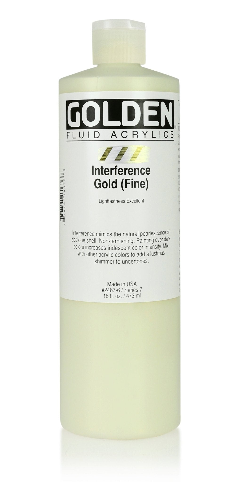 Golden Fluid Acrylic 473ml Interference Gold (fine) – theartshop.com.au