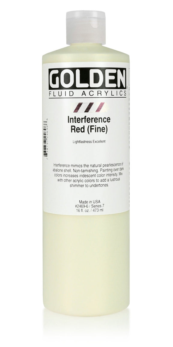 Golden Fluid Acrylic 473ml Interference Red (fine) – theartshop.com.au