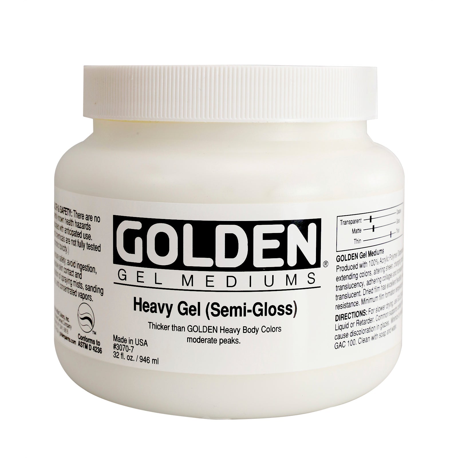 Golden Heavy Gel (Semi-Gloss) 946ml – theartshop.com.au