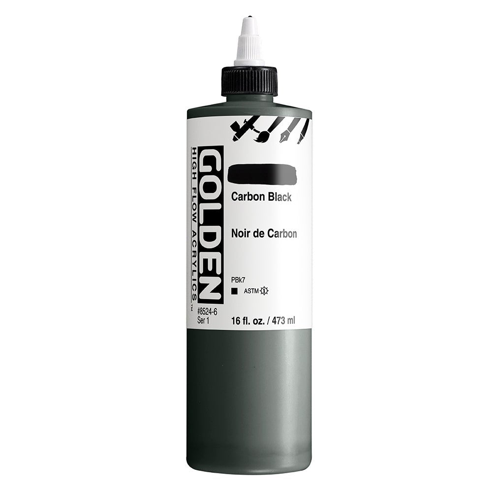 Golden Hi Flow Acrylic 473ml Carbon Black – theartshop.com.au