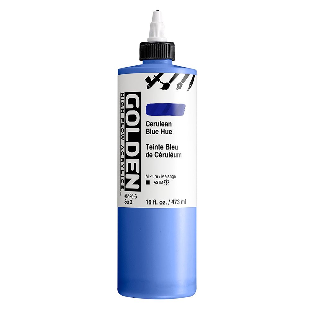 Golden Hi Flow Acrylic 473ml Cerulean Blue Hue – theartshop.com.au