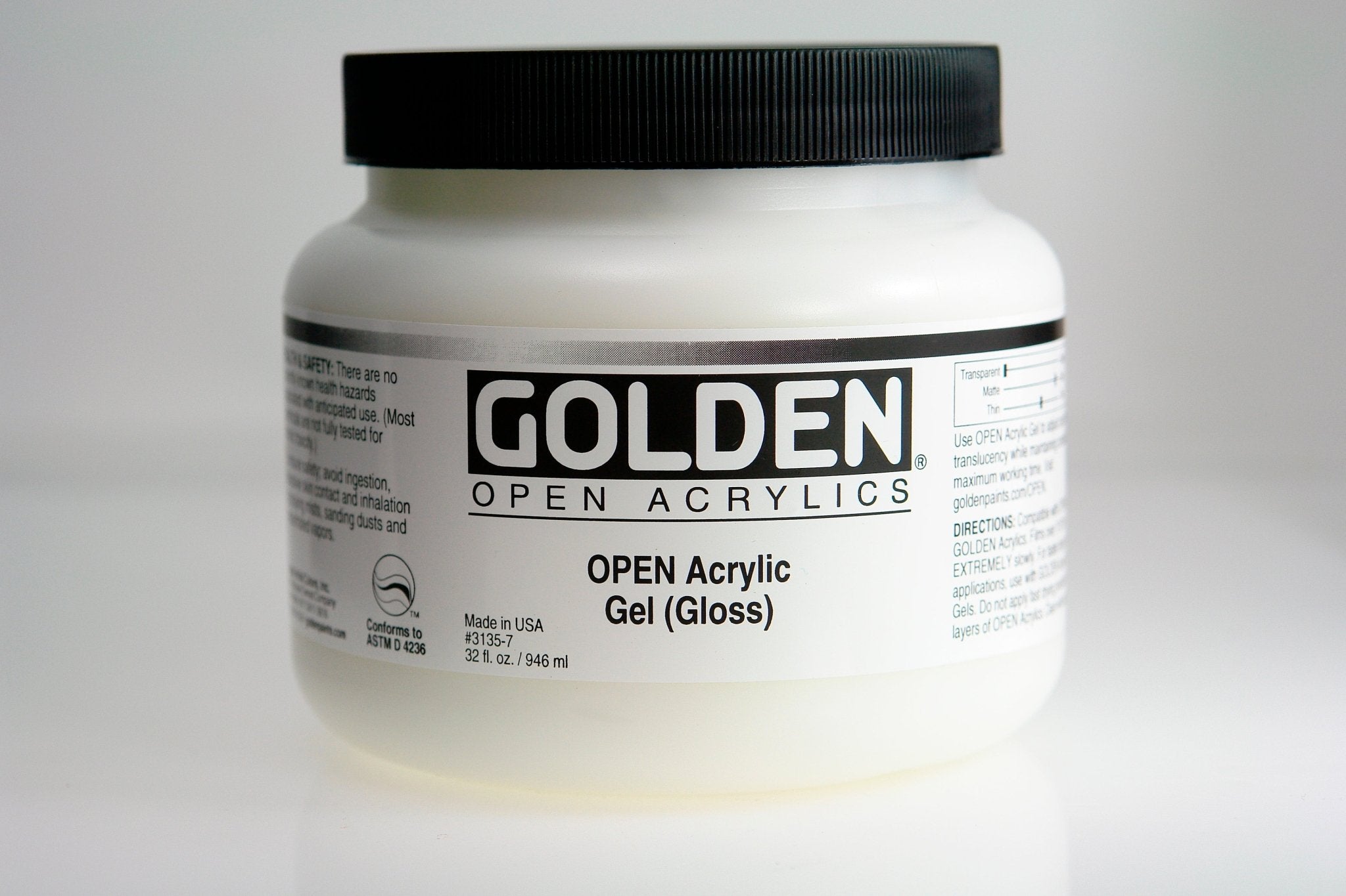 Golden OPEN Acrylic Gel (Gloss) 946ml – theartshop.com.au