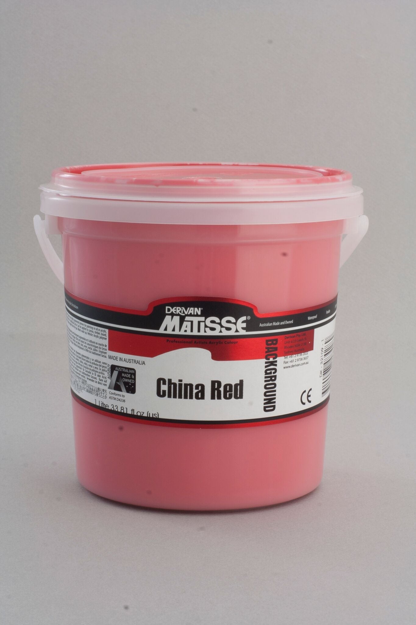 Matisse Background 1 Litre China Red – theartshop.com.au