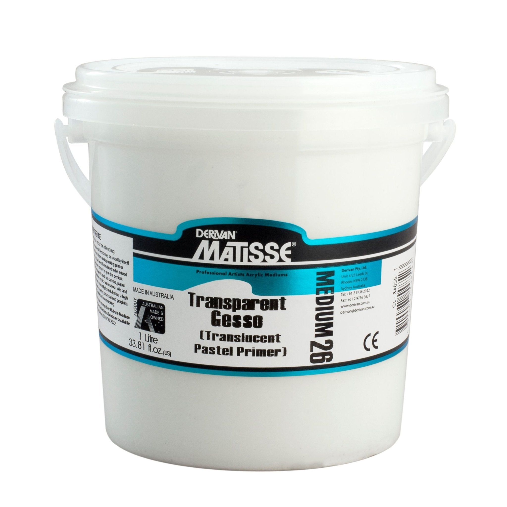 Matisse Transparent Gesso - Pastel Primer 1 Litre – theartshop.com.au
