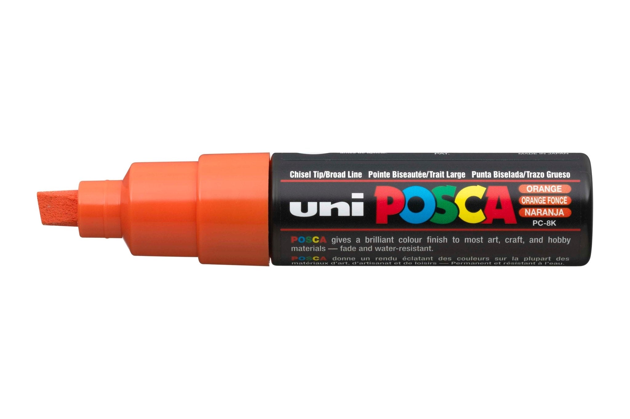 Uni Posca PC-8K Chisel Tip 8mm Orange – theartshop.com.au